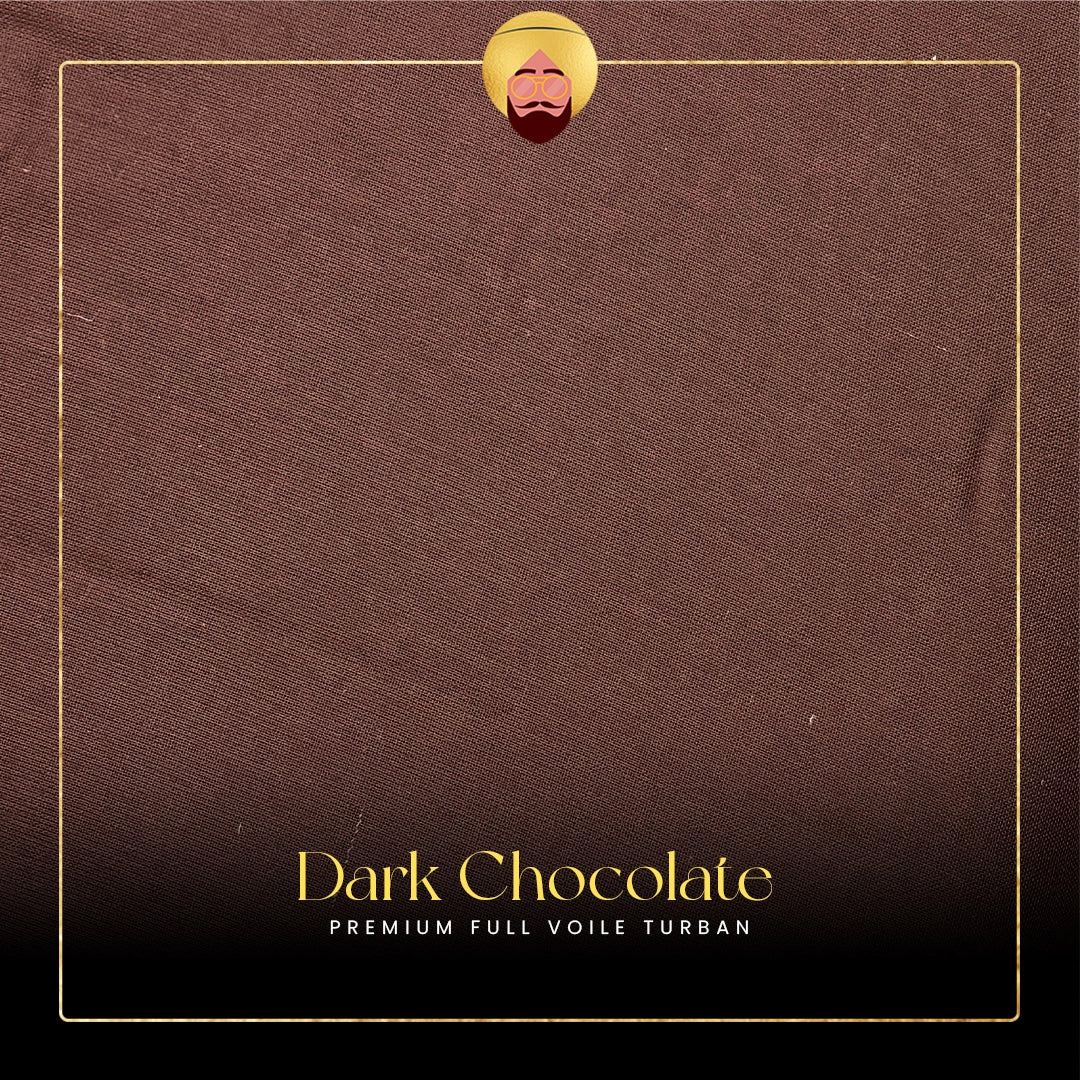 Dark Chocolate | Premium Full Voile Turban – Turban On Top